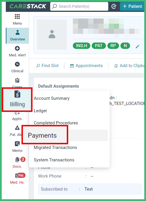 Allocate Unapplied Patient Credits – CareStack