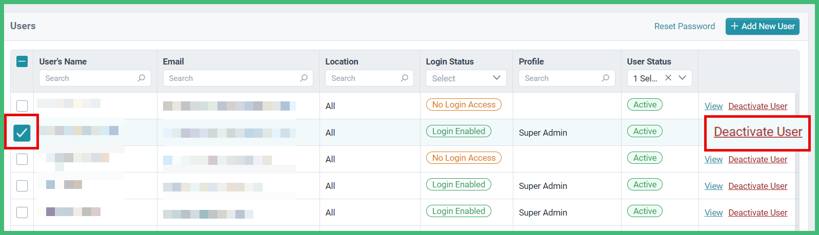 Deactivate a User or Provider – CareStack