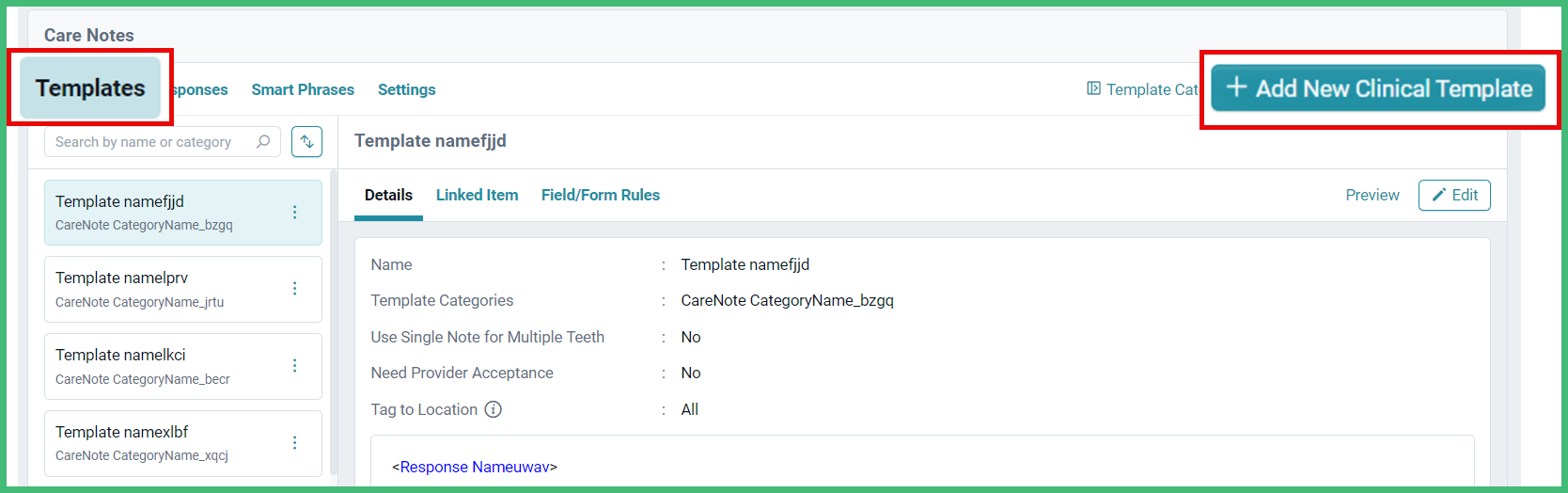 Set Up a Care Note Template – CareStack