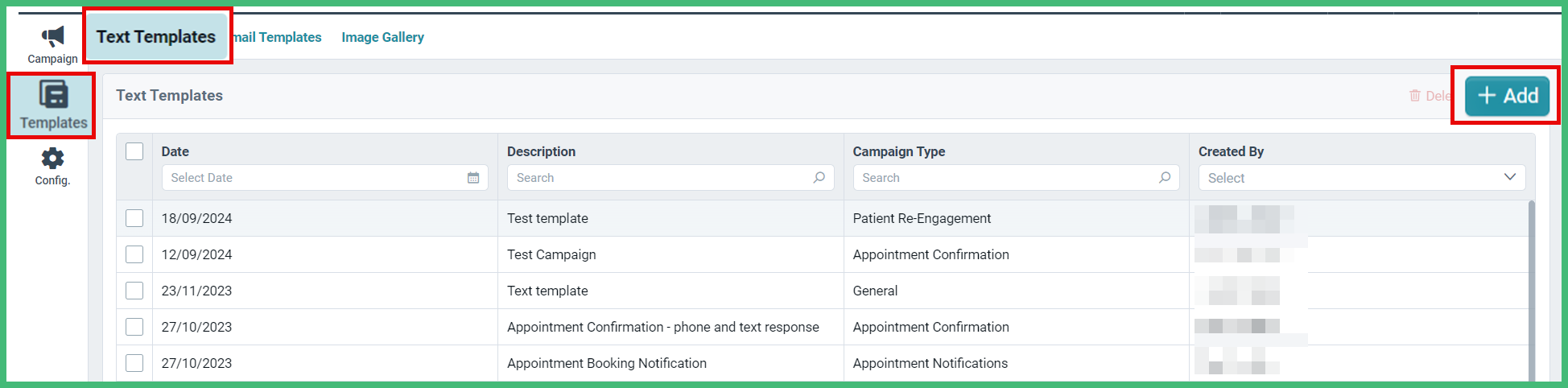 Create a Text Message Campaign Template – CareStack