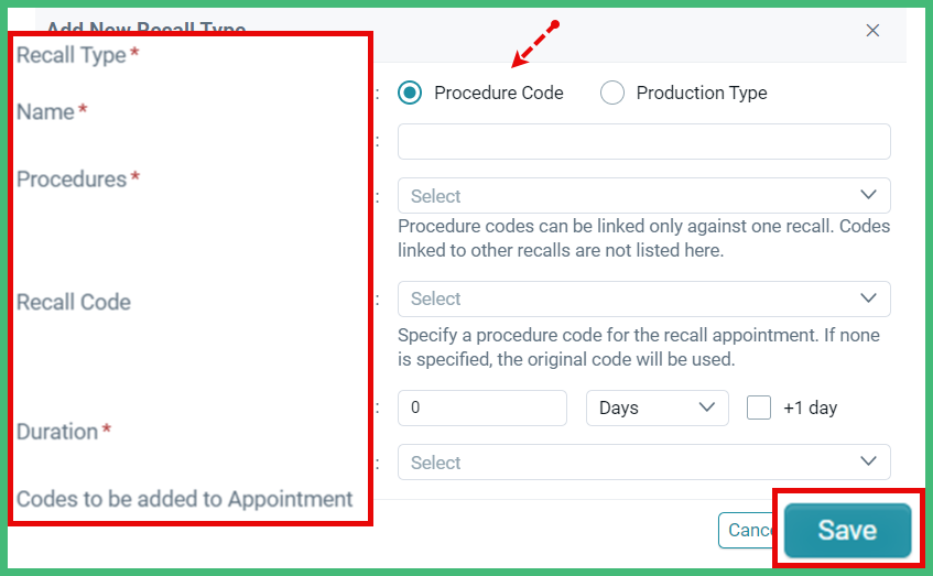Set up a Recall in CareStack – CareStack