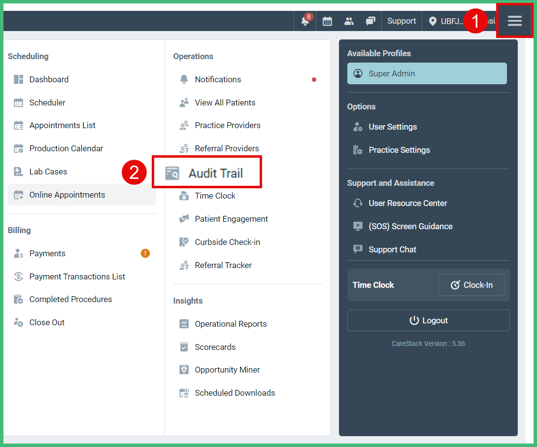 Explore the Audit Trail Feature – CareStack