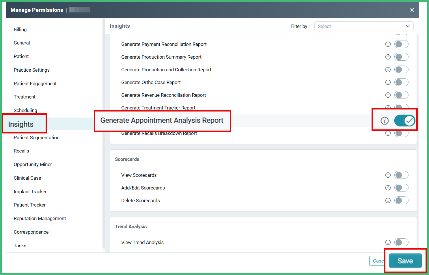 Generate Appointment Analysis Report – CareStack