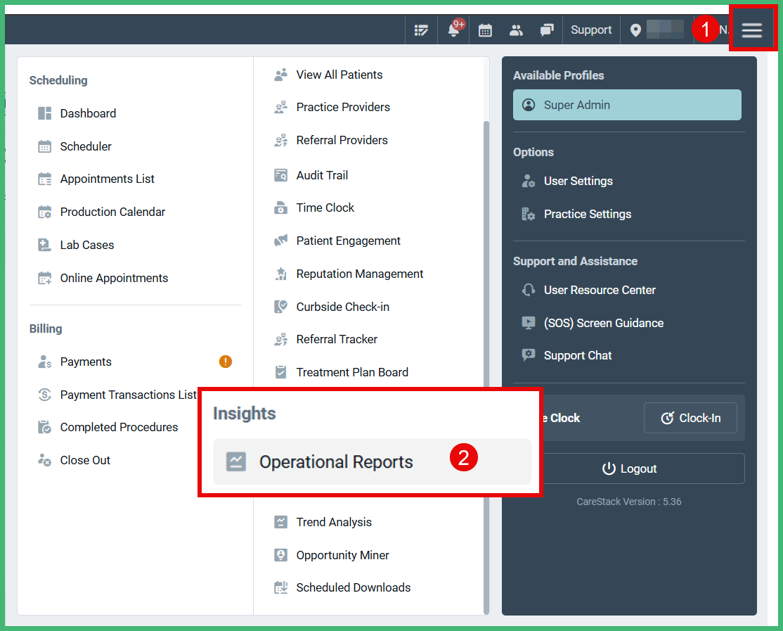 Generate Appointment Analysis Report – CareStack