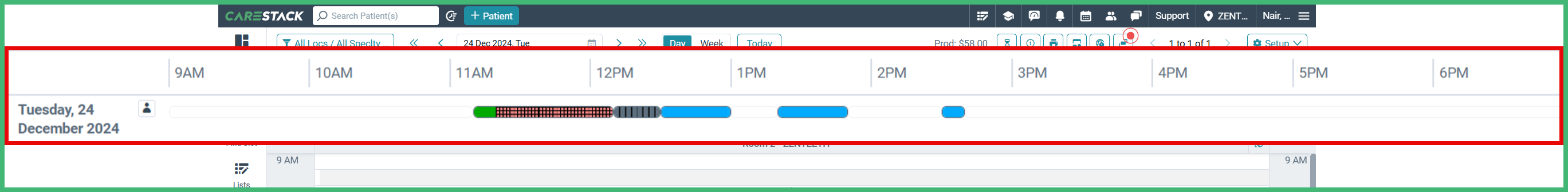 Explore the Compressed View in Scheduler – CareStack