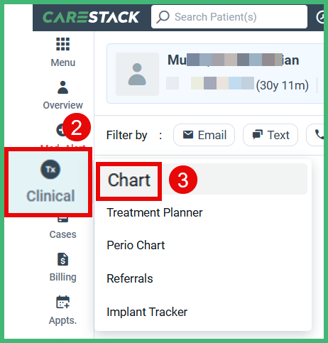 Capture Care Notes in Clinical Chart – CareStack