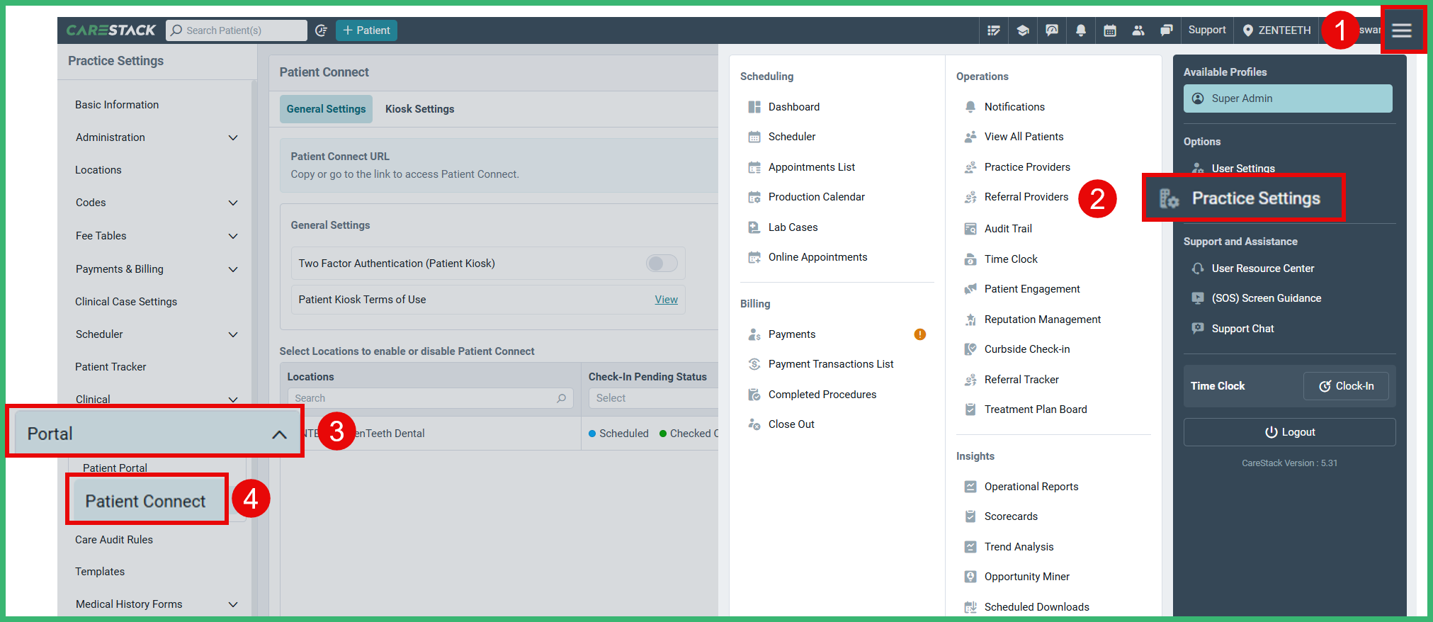 Set Up Kiosk Login using One Time Password (OTP) – CareStack
