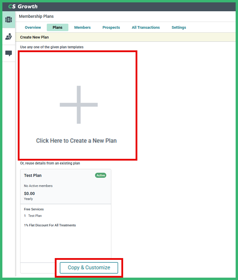 Create a New Membership Plan on CS Membership Portal – CareStack