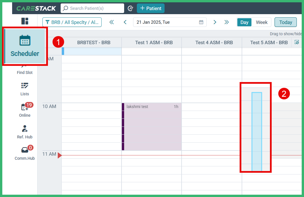 Create One-Time or Recurring Block Slots – CareStack