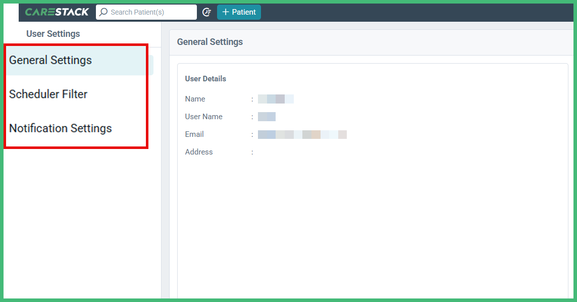Manage User Settings – CareStack
