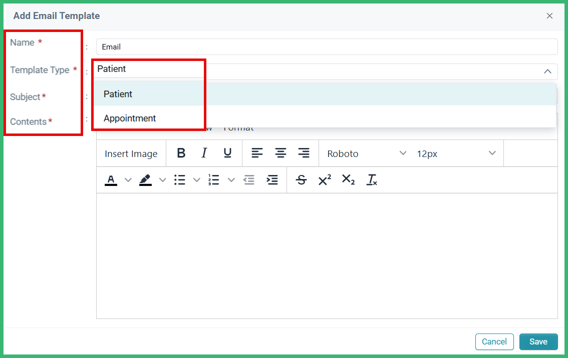 Add & Manage Memo, Email, & Text Templates – CareStack
