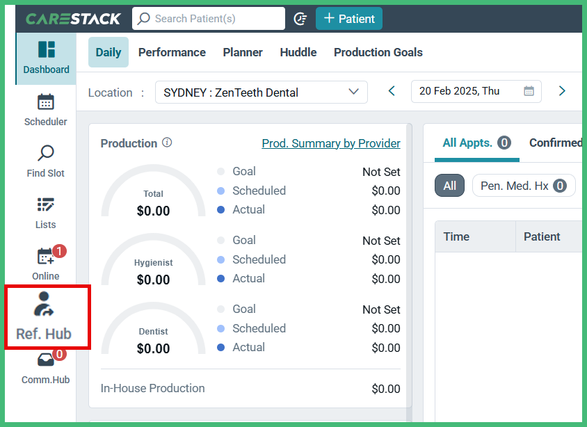 Manage Referrals in Referral Hub – CareStack