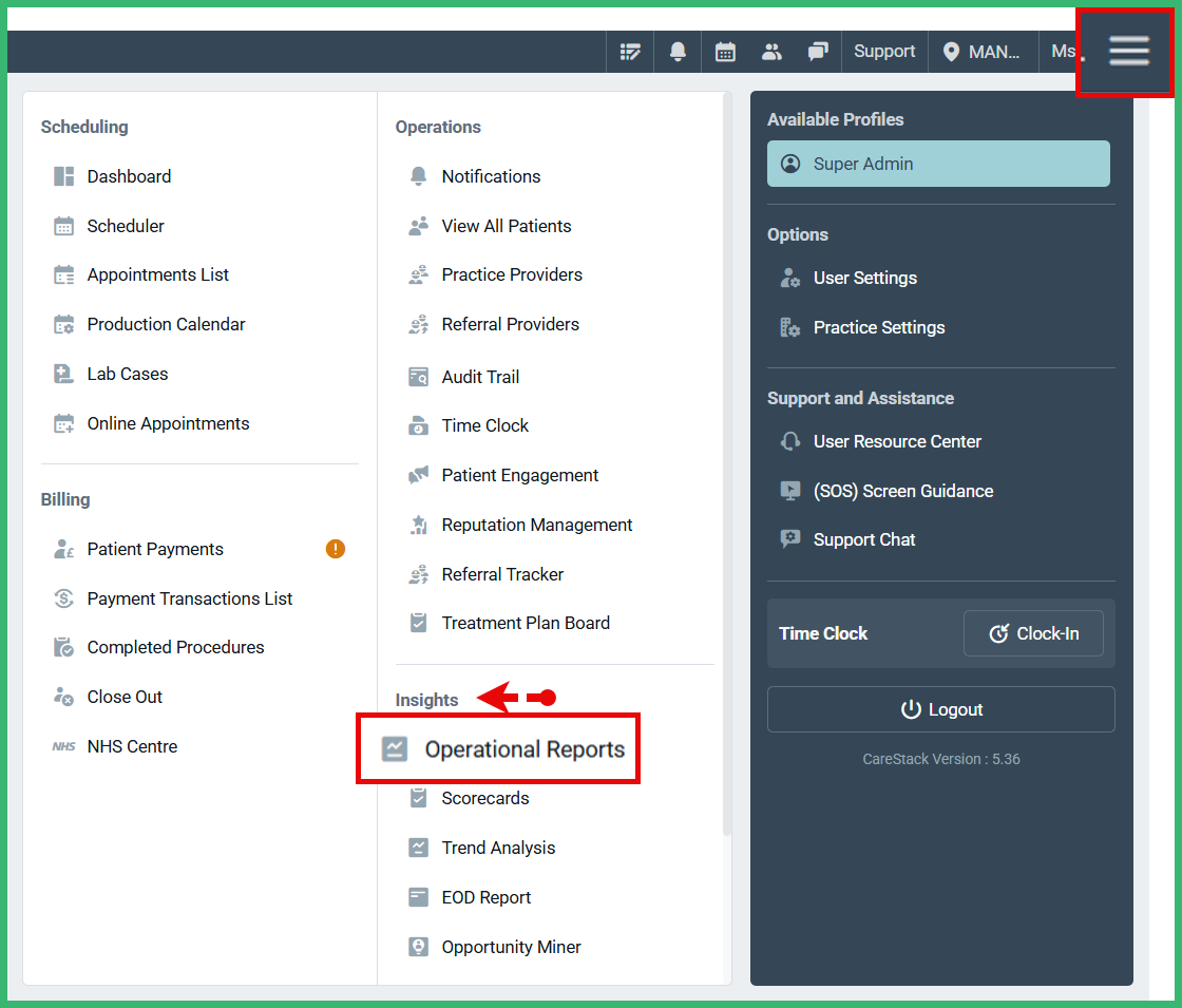 Generate Credit Balance Report – CareStack