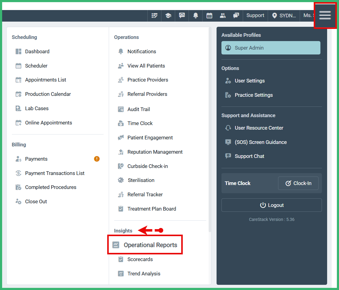 Generate New Patient Report – CareStack