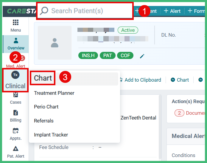 Using Chart Filters on the Clinical Page – CareStack