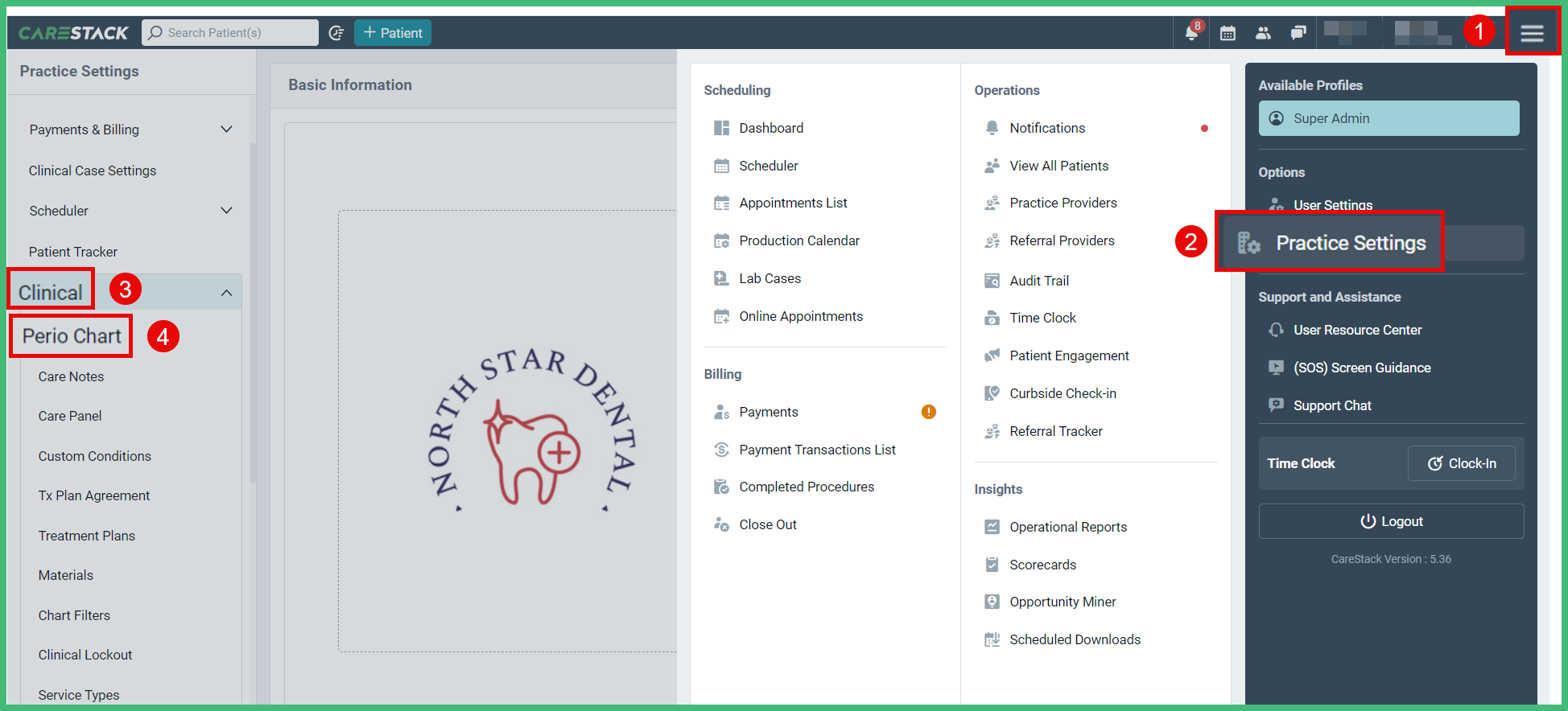 Configure Perio Charting and Manage Permissions – CareStack