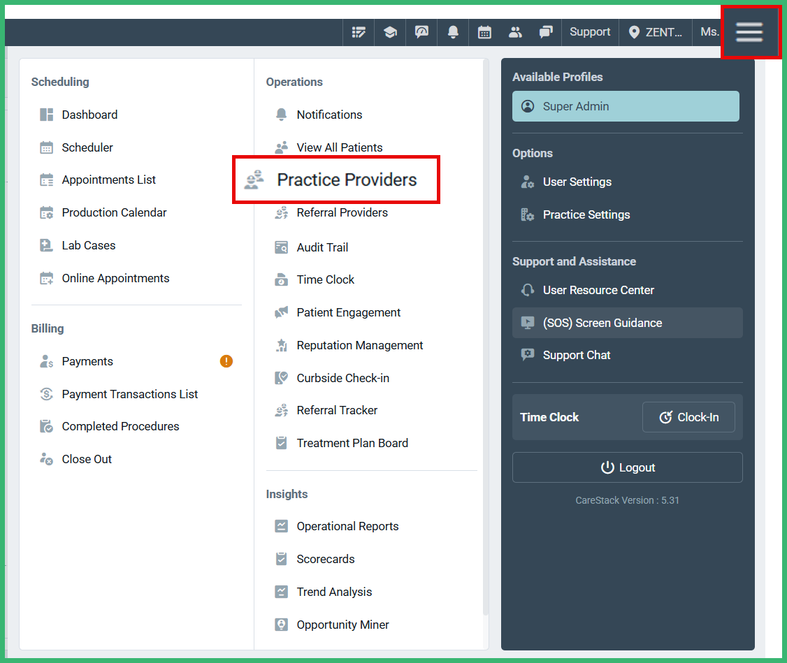 Configure Perio Charting and Manage Permissions – CareStack
