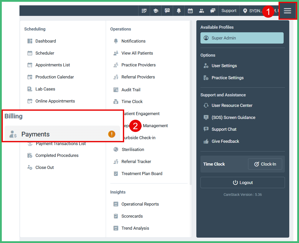 View & Manage All Invoices – CareStack