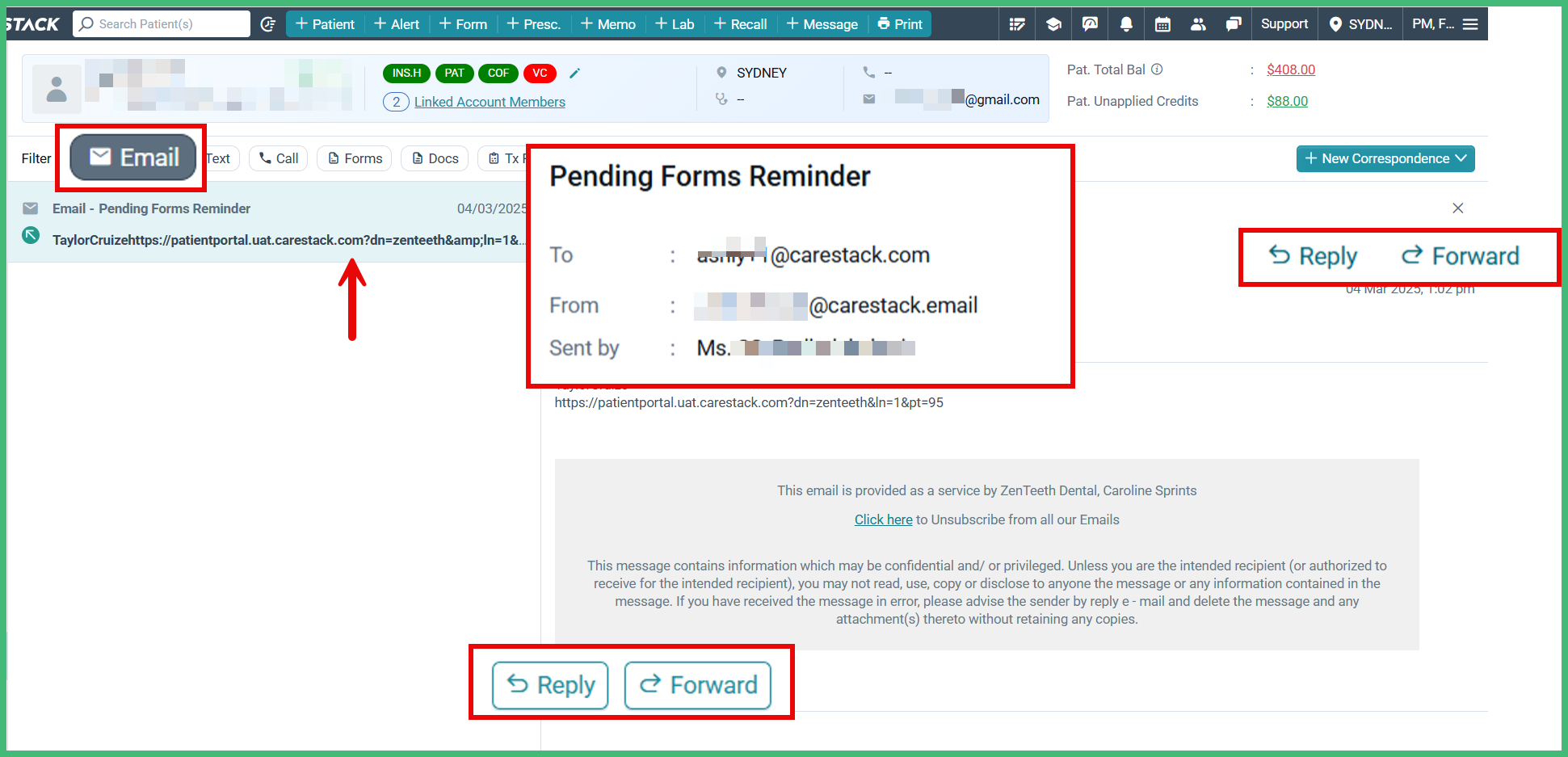 Manage Patient Correspondence (Patient Inbox) in CareStack – CareStack