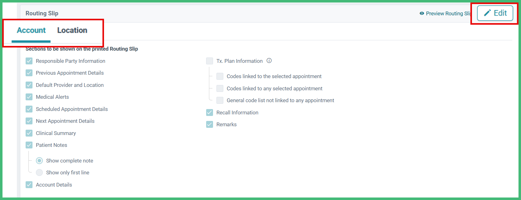 Print or Customise Routing Slips – CareStack