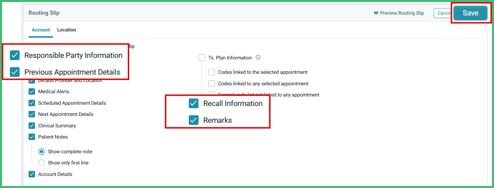 Print or Customise Routing Slips – CareStack