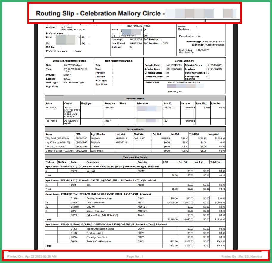 Print or Customise Routing Slips – CareStack