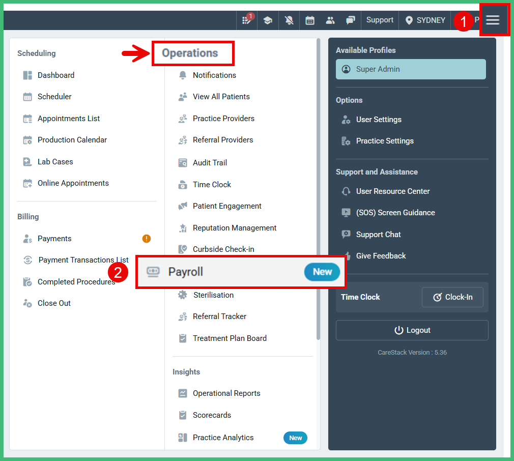 Set Up Pay Frequency, Payroll Profiles, and Access Control – CareStack