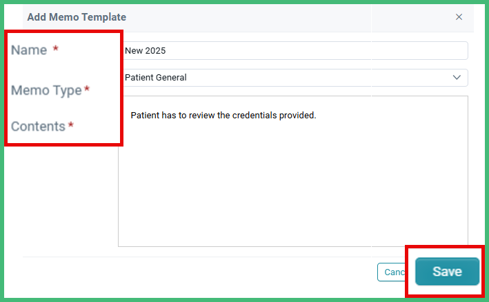 Add & Manage Memo, Email, & Text Templates – CareStack