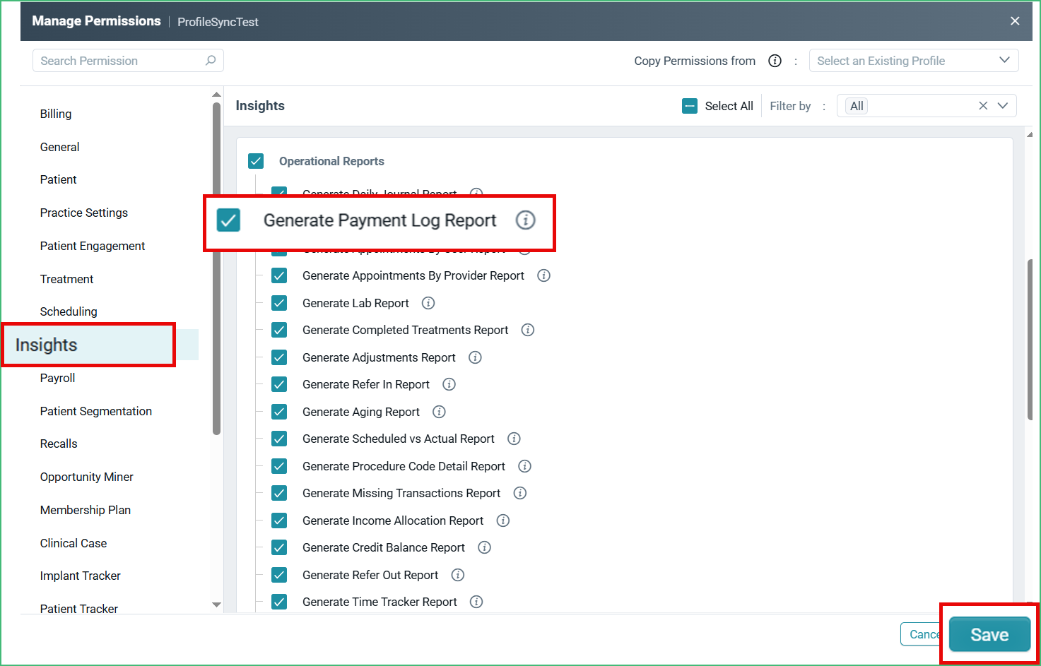 Generate Payment Log Report – CareStack