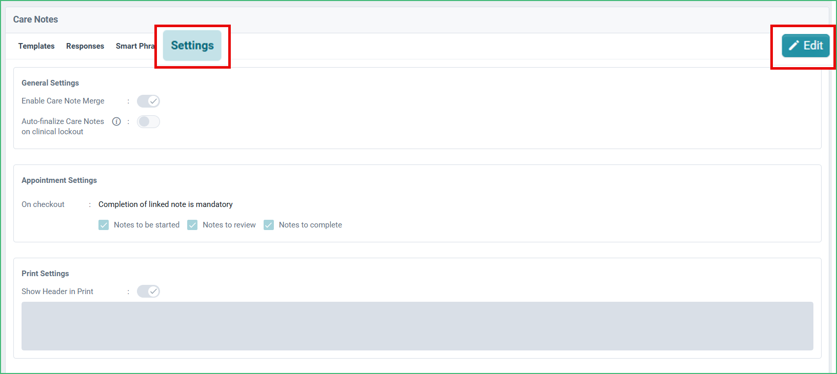 Configure Care Notes – CareStack