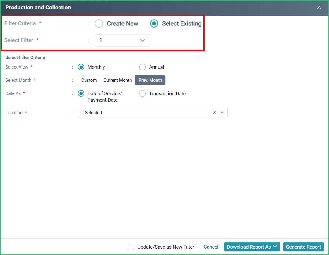 Generate Production and Collection Report – CareStack